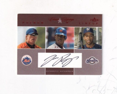 2004 JOSE REYES FLEER CLASSIC CLIPPINGS AUTO/AUTOGRAPH 069/150 NEW YORK ...