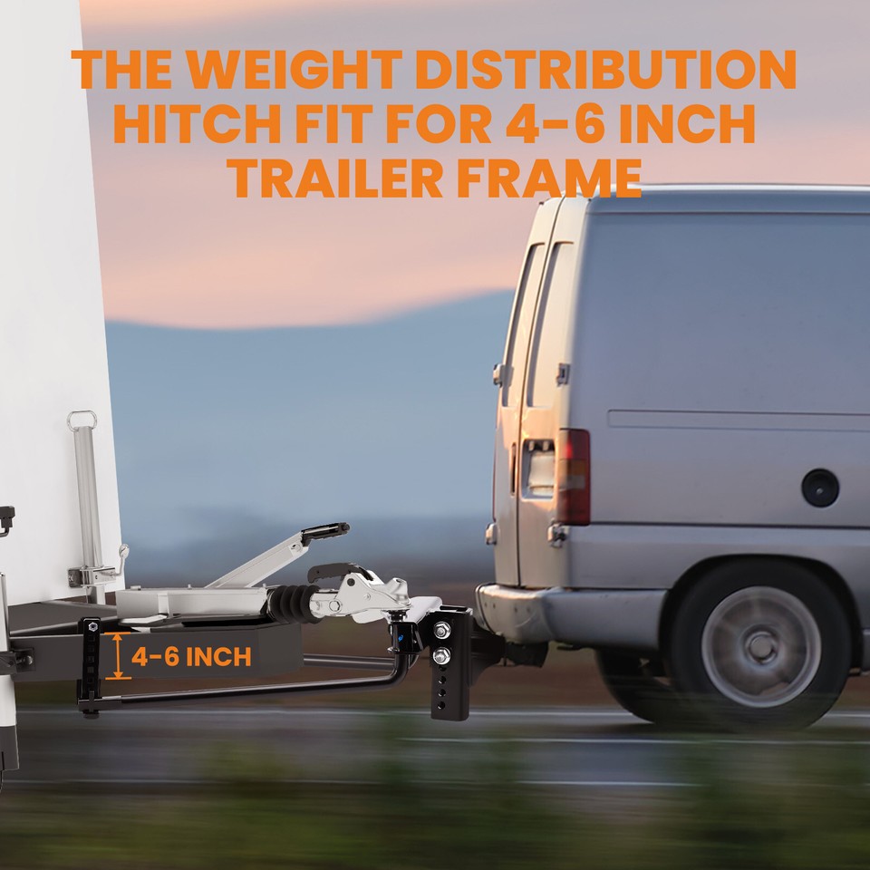 Weight Distribution Hitches + Sway Control for Travel RV 2" Shank 2-5 ...