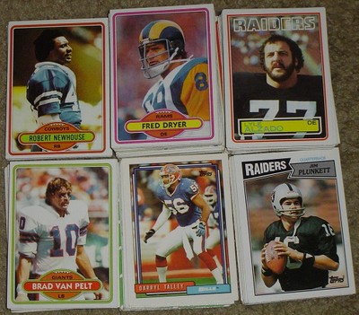 Vintage 1972-92 Topps football cards (25 different Stars); F-EX ...