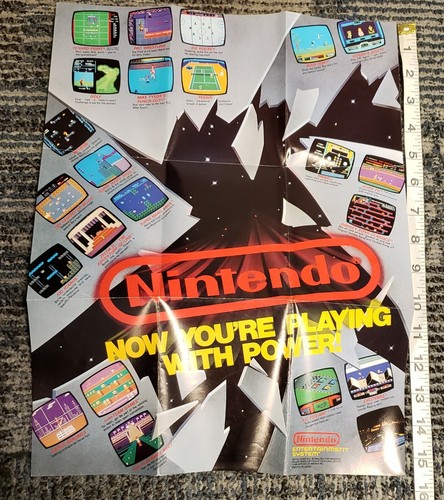 Nintendo Power NES Promotional Poster 16x11.5 Authentic | eBay