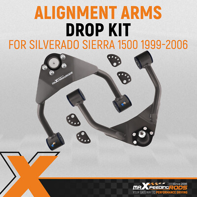 2x Upper Drop Alignment Control Arms Drop Kit for 1999-06 Silverado ...