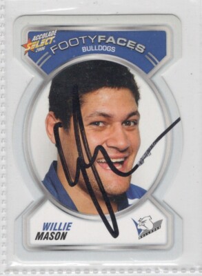 🔥 2006 ACCOLADE FOOTY FACES Signed Card WILLIE MASON #FF14 🔥☆ | eBay ...
