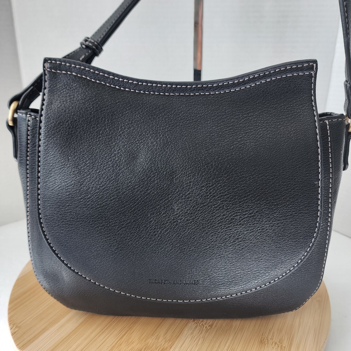 Elizabeth And James Vegan Leather Cross Body Bag Purse Black Elizabeth And James Vegan Leather Cross Body Bag Purse Black