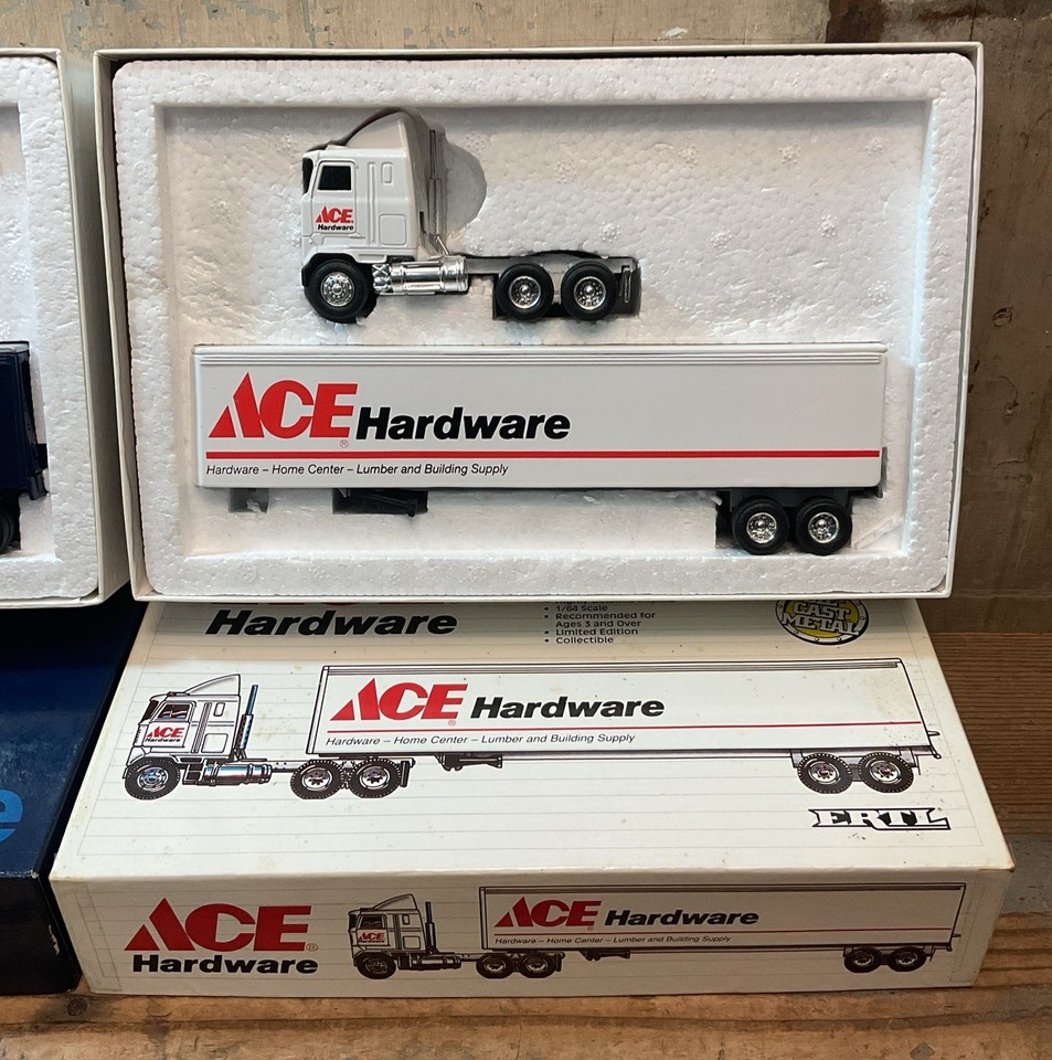 Lot Of 6 Vintage Ertl & Winross Trucks, True Value, Ace, Allied, Ford ...