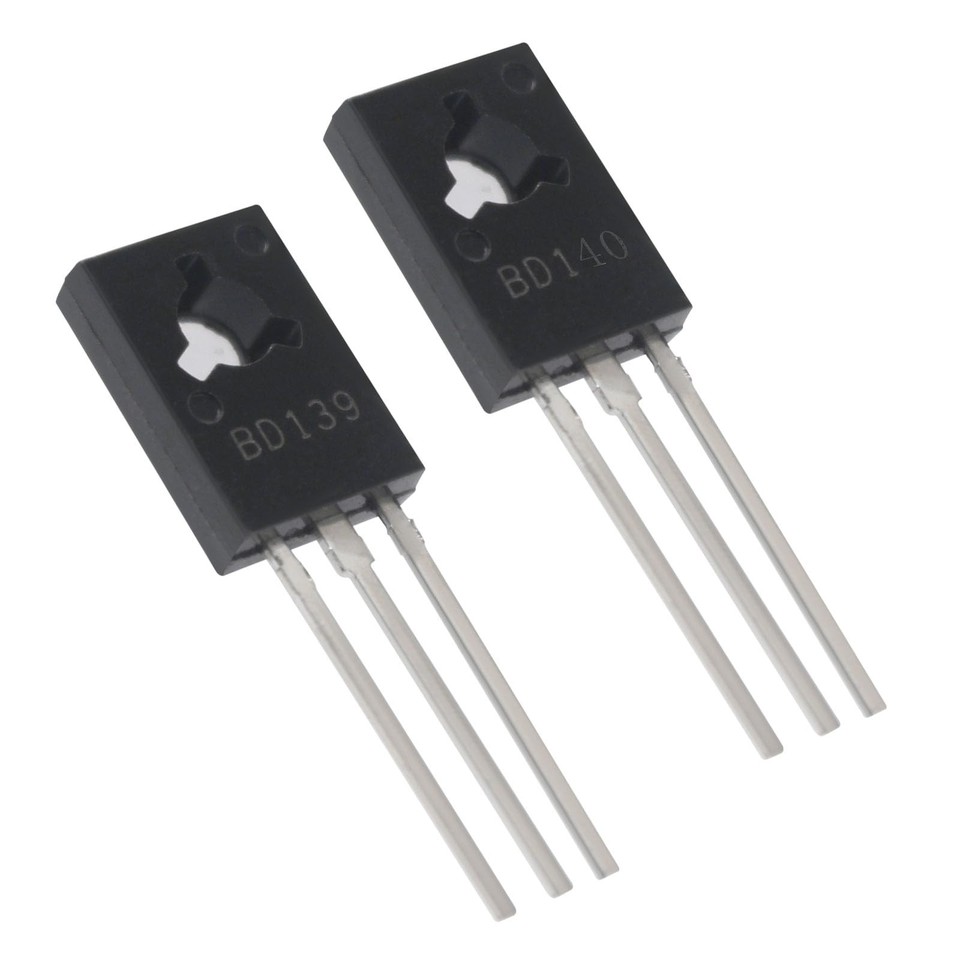 50 PCS BD139 NPN BD140 PNP Transistor Kit TO-126 Voltage Regulator Set ...