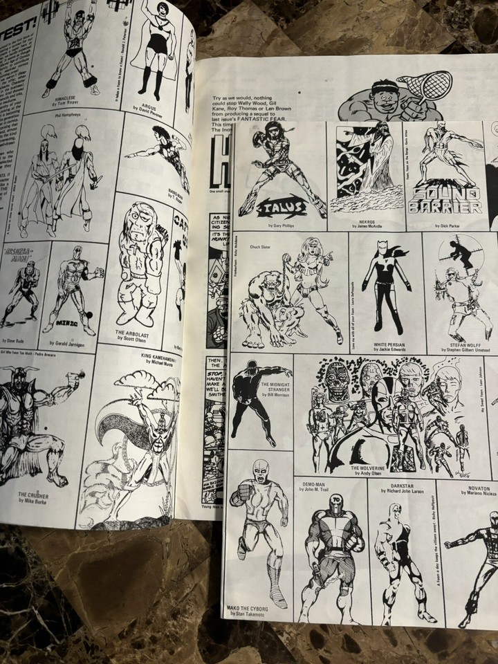 FOOM Magazine #2 1973 Marvel Comics 1st Wolverine Concept Art | eBay