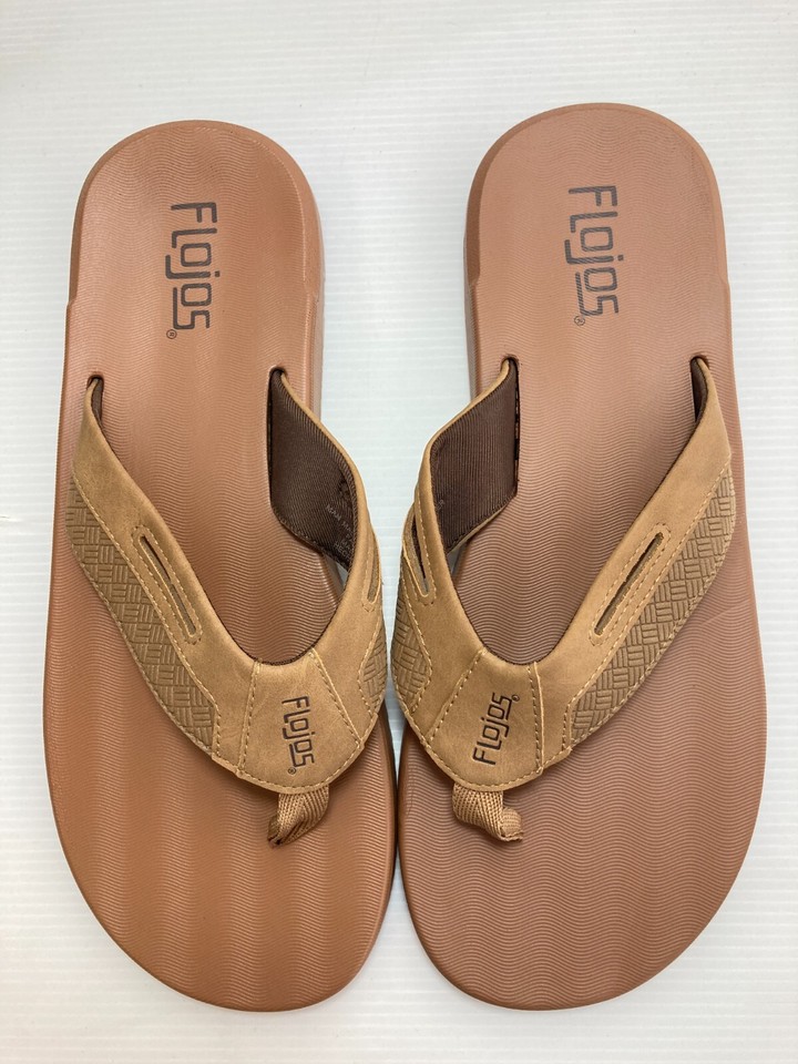 Flojos Men's Memory Foam Sandals Flip Flops Choose Size / Color | eBay