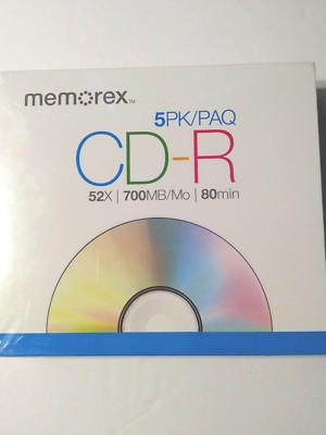 Memorex 5PK 5 Pack CD-R 52x 700MB 80Min | eBay