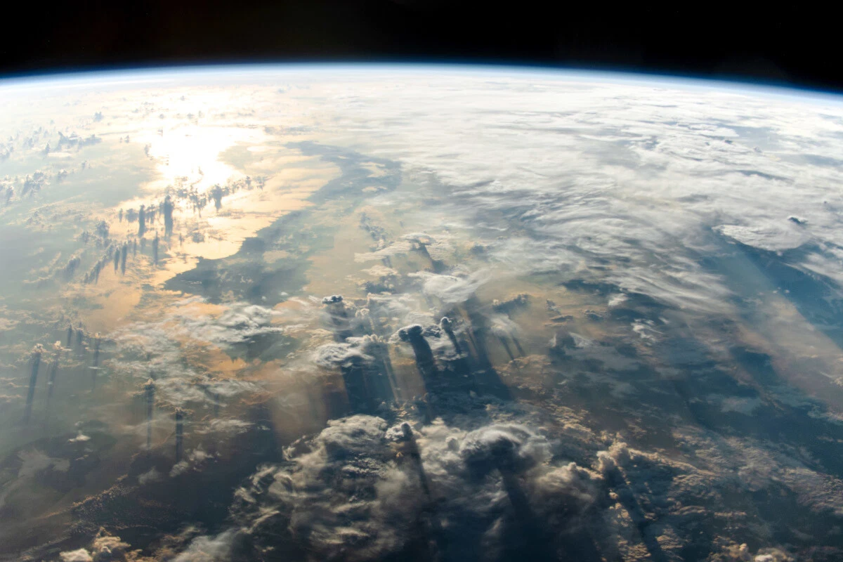 Sunrise Over Earth From Iss