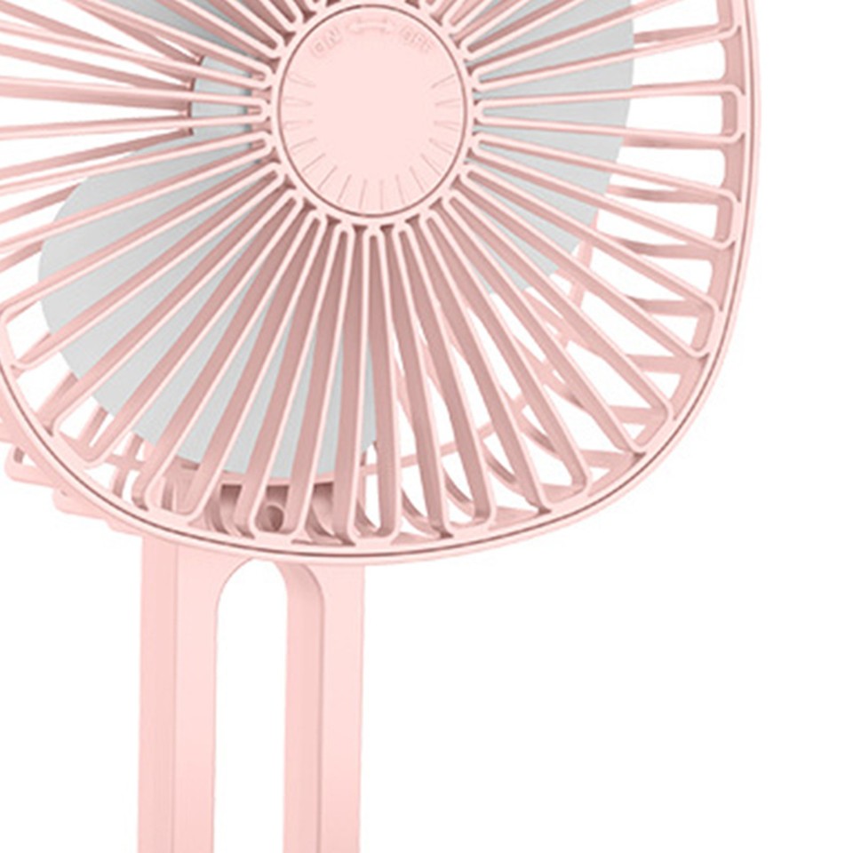Pink Mini Fan Portable Wall Mount Desk Fan Folding Electric Fan USB ...