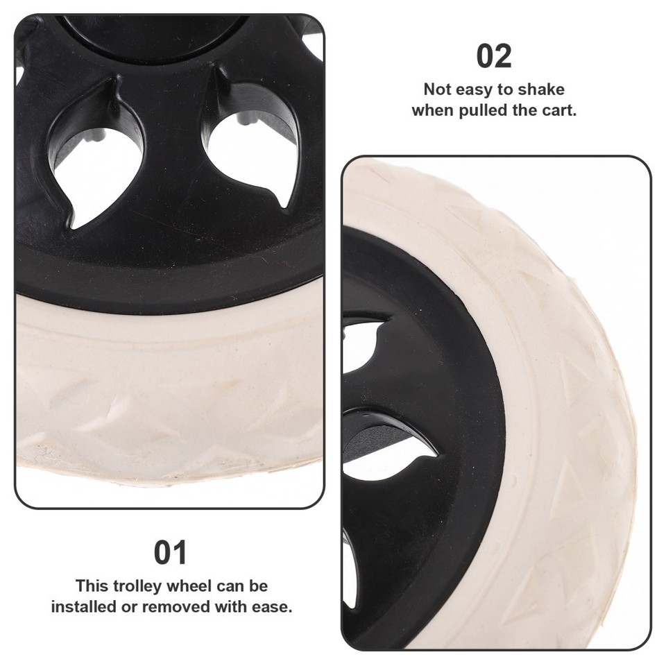 4Pcs Stable Cart Wheel Replacement for Shopping Cart Trolley ...