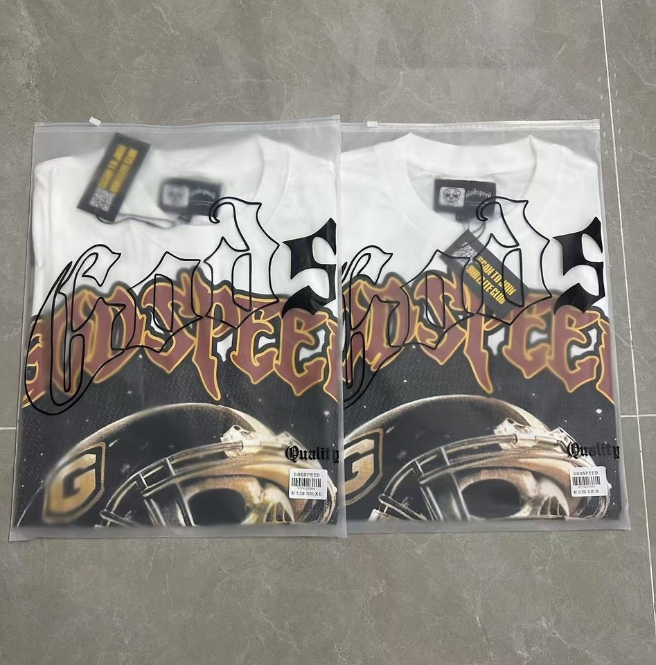 NEW Godspeed Hip hop skeleton baseball player pattern Tee Washed Mens T ...