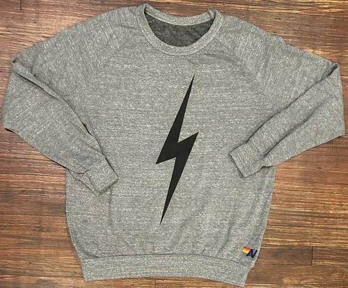 NEW Aviator Nation Bolt Sweatshirt Lightning Pullover Crewneck Large Sample | eBay