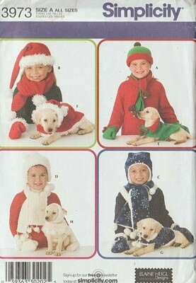DOG COATS & HATS & KID'S HATS, MITTENS` & SCARVES! - SIMPLICITY Pattern ...
