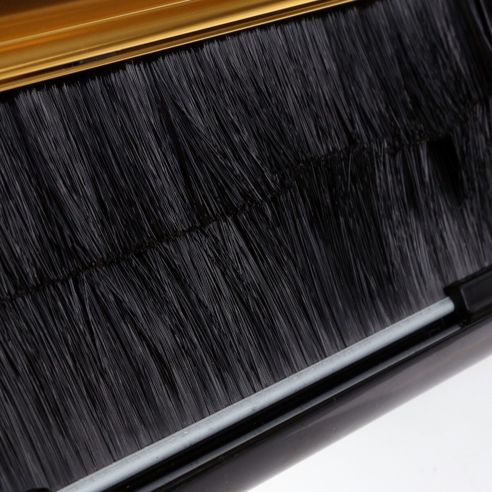 YALE 12" Brass LETTERBOX PLATE Draught Excluder Brush Post Letter Box ...