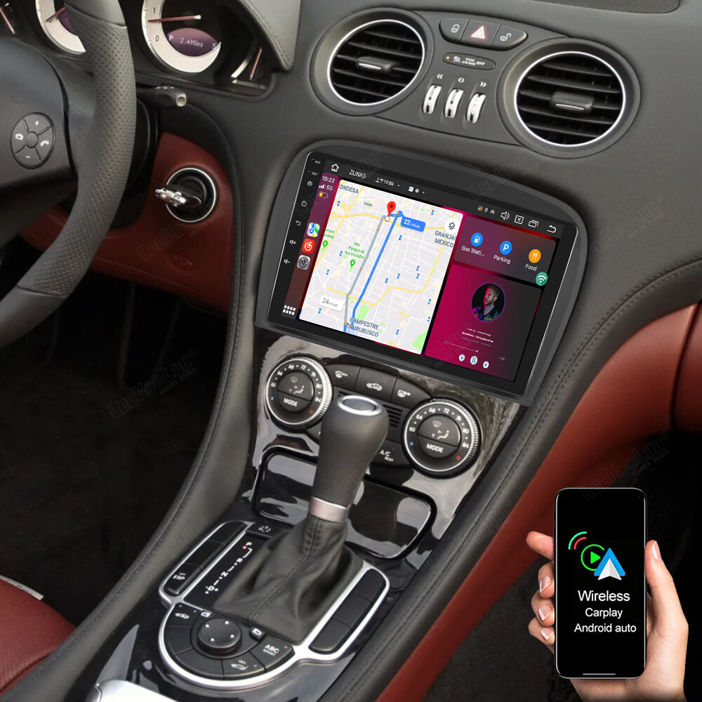 Android Carplay Car Stereo GPS Radio For Mercedes Benz SL R230 SL350 ...