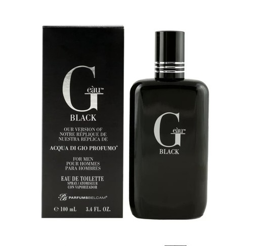 Parfums Belcam Perfume for Men G Eàu Black EDT 3.4oz Acqua Di Gio ...