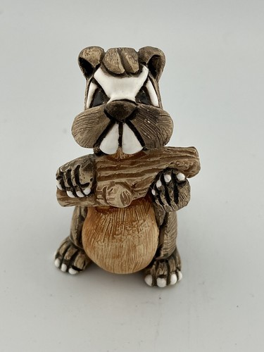 Vintage Art Pottery Artesania Rinconada Beaver W/ Log Stamped Made In ...