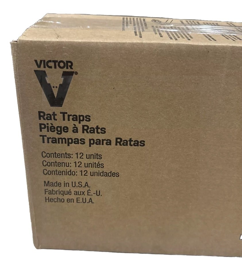 Victor M326 PRO Rat Traps (12 Pack) Easy Set Rat Snap Trap Quick Catch ...