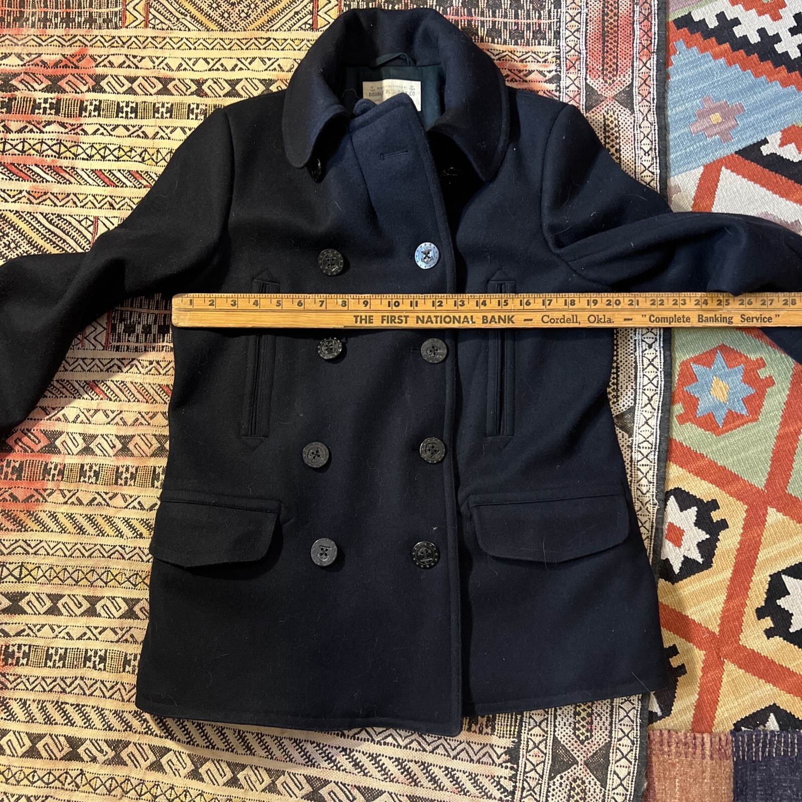 RRL Double RL Ralph Lauren Wool Peacoat Jacket Size 4 - Gem