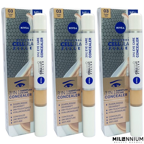 NIVEA Hyaluron Cellular Filler 3in1 Augenpflege Concealer 03 Dunkel 4 ...