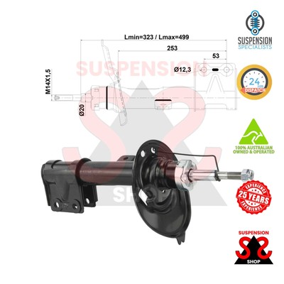 Front Axle Left Shock Absorber, Shocker Suit CITROEN C4 2.0 16V C4 I ...