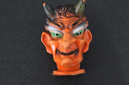 VTG 1950S DEVIL/DEVILS HEAD HAND PUPPET MOLDED RUBBER HEAD ONLY 4.5 ...