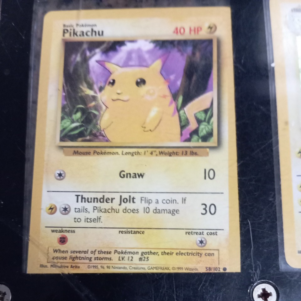 Pokémon Pikachu card 2nd edition barely rare card 1995 MINT RAICHU HOLO ...