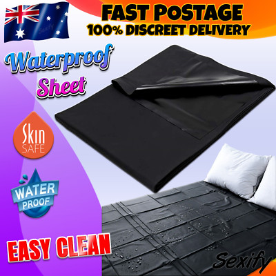 Waterproof Bed Sheet Mattress Protector Cover PVC Plastic Vinyl Mat Bed ...