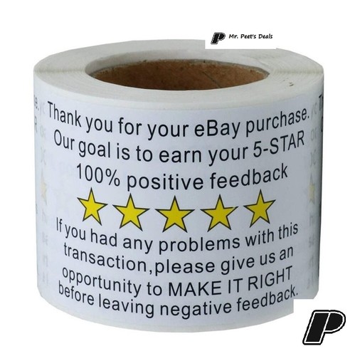 EBAY Thank You for Your Purchase 2" x 3" Shipping Labels Stickers 1 ...