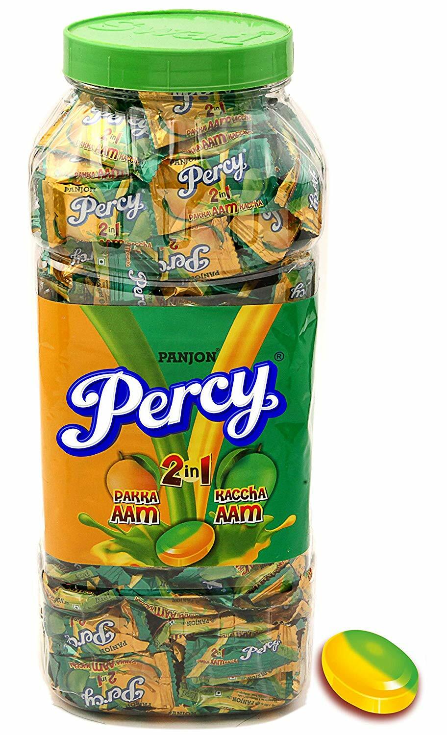 Percy 2 in 1 Toffee, Kaccha Aam & Pakka Aam Mango Candy Jar (350 pes ...