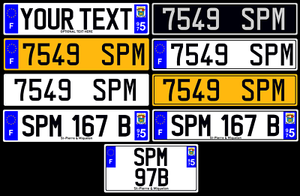 Custom St-Pierre & Miquelon REFLECTIVE License Plate Reproduction, Many ...