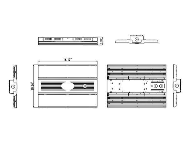 RAB Lighting RBAY17S 14" Field Adjustable Linear LED High Bay | eBay
