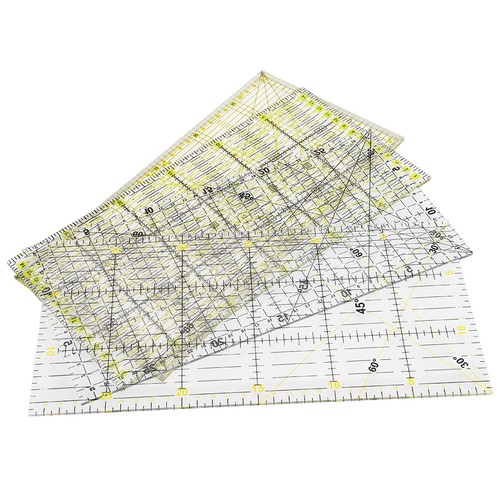 4Pcs Sewing Quilting Ruler Drawing Stitches Scale Measuring Tool ...