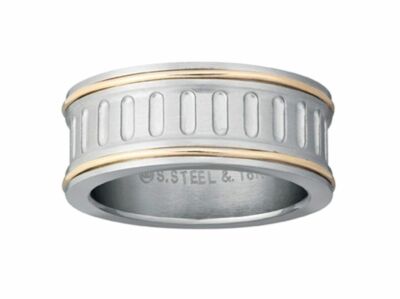 Dolan Bullock Olympus Stainless Stl 18k gold ring nrg013400b msrp $385 ...