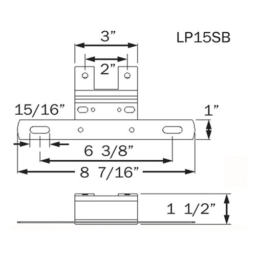 Optronics Heavy Duty License Plate Bracket LP-15SB | eBay