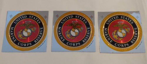 Vintage USMC Marines Reserve 4" Foil Emblem Decal Stickers (3) | eBay
