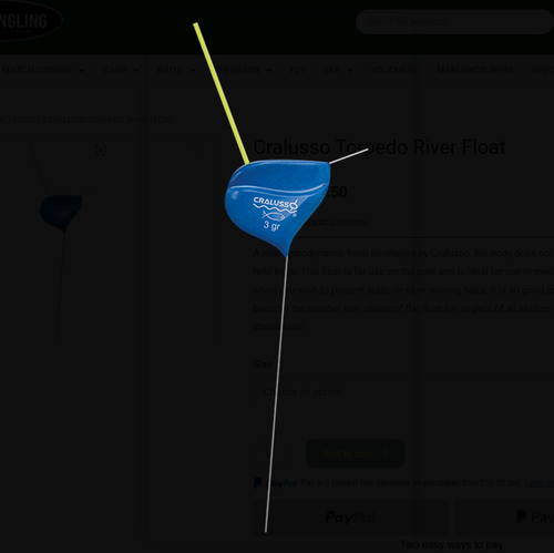 CRALUSSO TORPEDO POLE FLOAT - RIVER FISHING POLE FLOAT | eBay UK