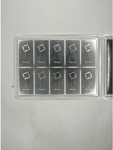 Valcambi 10x10 Gram .999 Silver Combi Bar 100 Grams In Assay Card | eBay