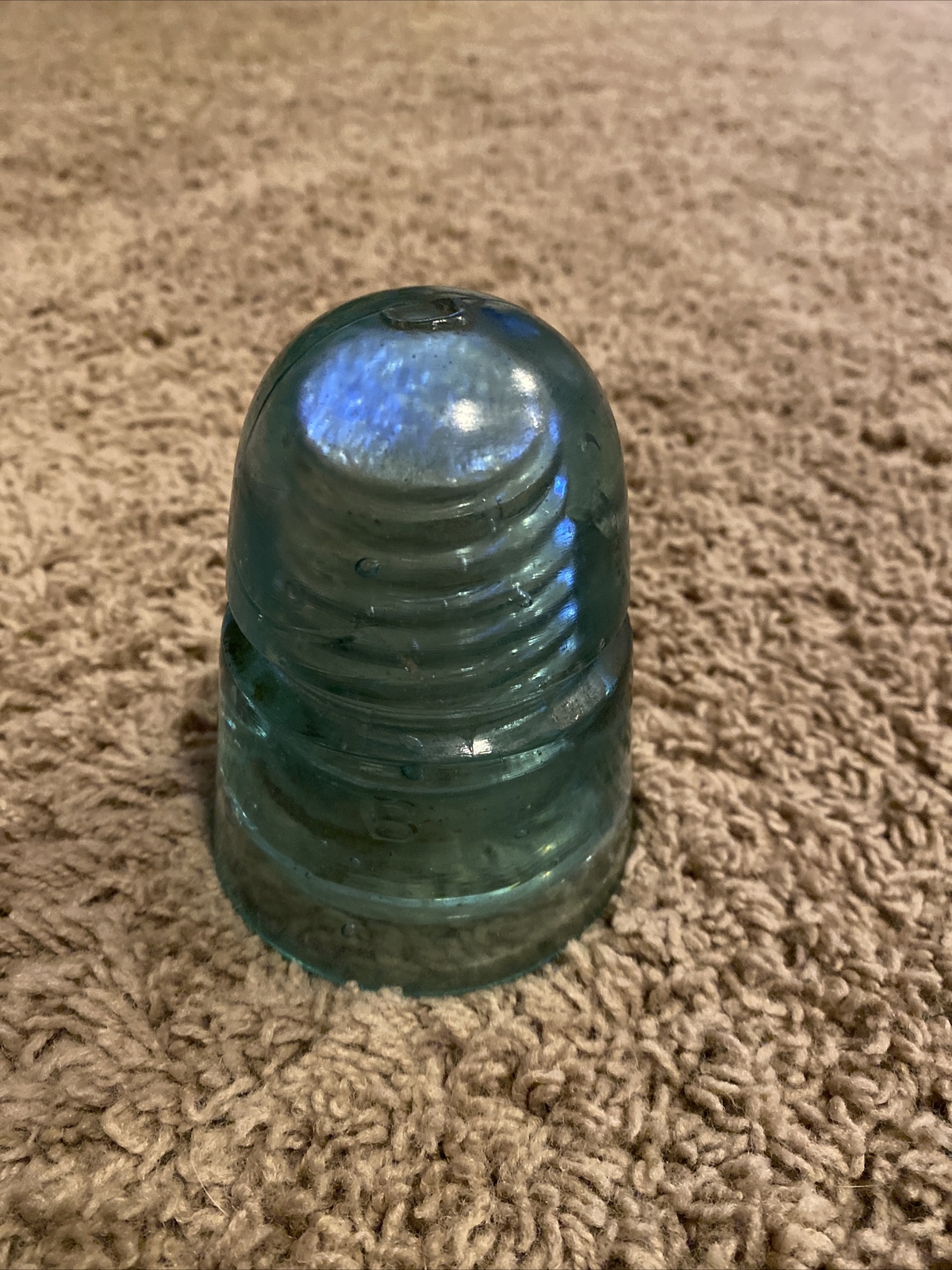 BROOKFIELD BEEHIVE SKEB CD 145 Glass Insulator Lt. AQUA Embossed B | eBay
