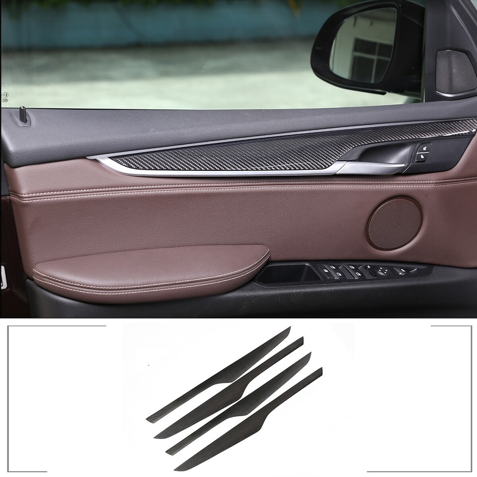 Real Carbon Fiber Interior Door Panel Decor Trim For BMW X5 F15 2014 ...