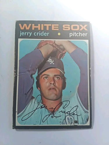 1971 Topps. #113 Jerry Crider Poor Condition White Sox Read Description ...