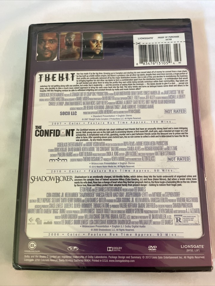 The Hit/The Confidant/ShadowBoxer (DVD, 2013, 3-Disc Set) NEW Sealed! 883476131054 | eBay
