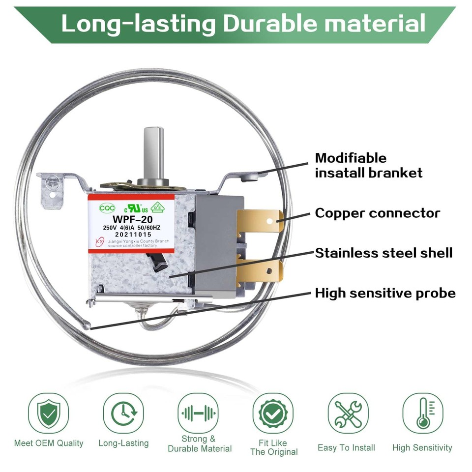 Mini Fridge Thermostat, Universal WPF-20 freezer thermostat controller ...