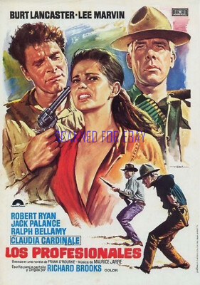 THE PROFESSIONALS MOVIE POSTER ARTWORK PHOTO BURT LANCASTER LEE MARVIN ...