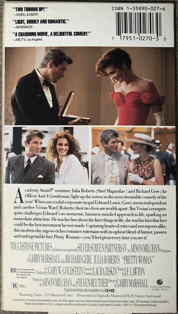 Pretty Woman (Touchstone Home Video, 1990, VHS) | eBay