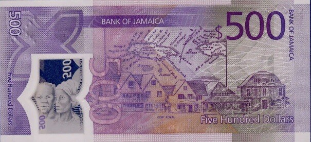 Jamaica 500 dollars 2022 (2023) Uncirculated Banknote. $500 Jamaica ...