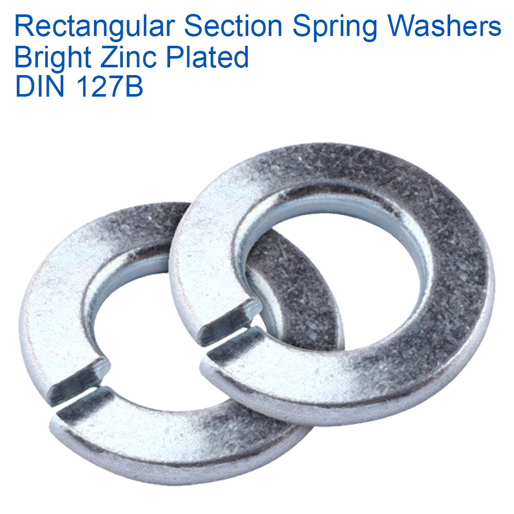 M3 M4 M5 M6 M8 M10 M12 M16 M20 M24 SPRING RECTANGULAR COIL LOCK WASHERS ...
