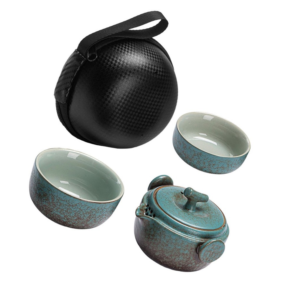 Multicolor Ceramic Tea Pot and Cup Set Portable for Kung Fu Tea ...