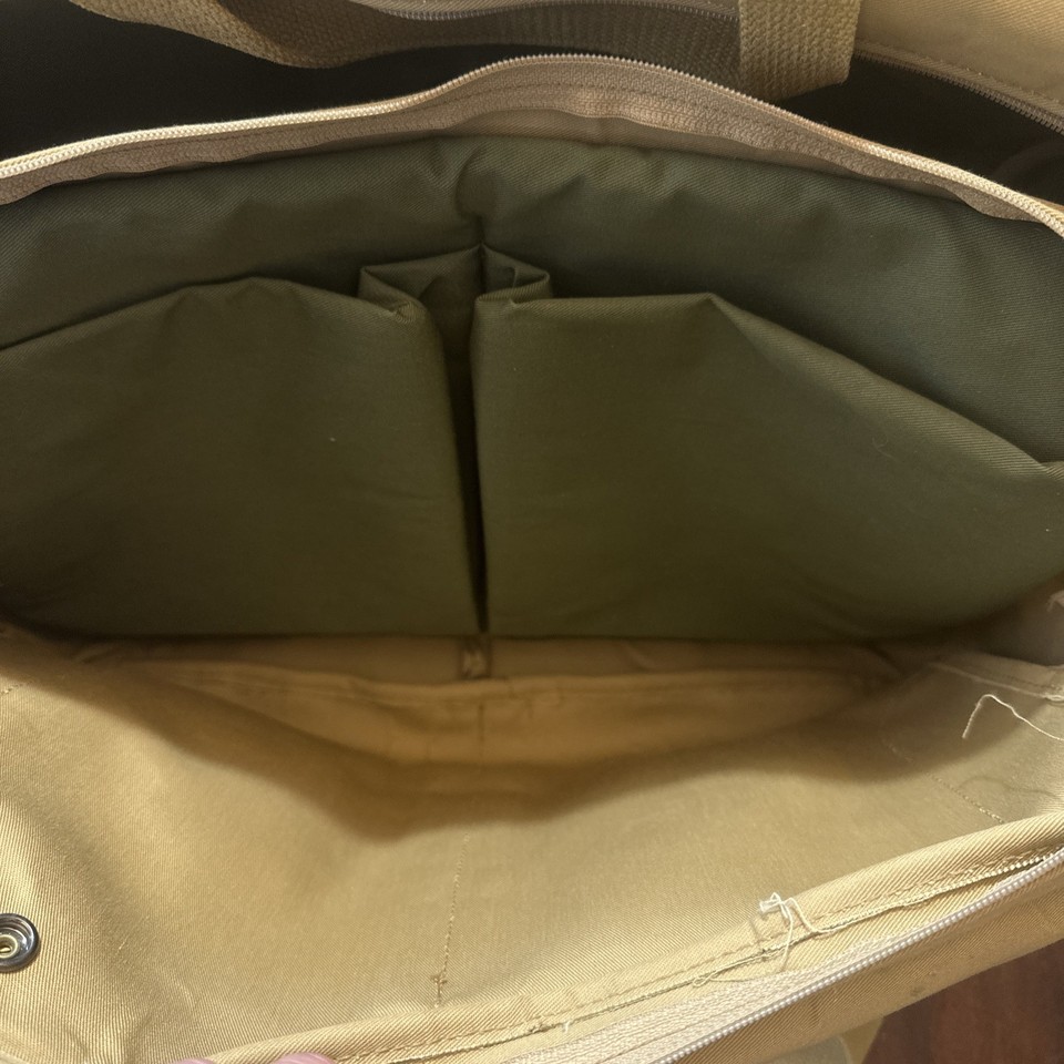 Billingham 445 Camera Bag (Khaki Canvas / Tan Leather) With Inserts | eBay